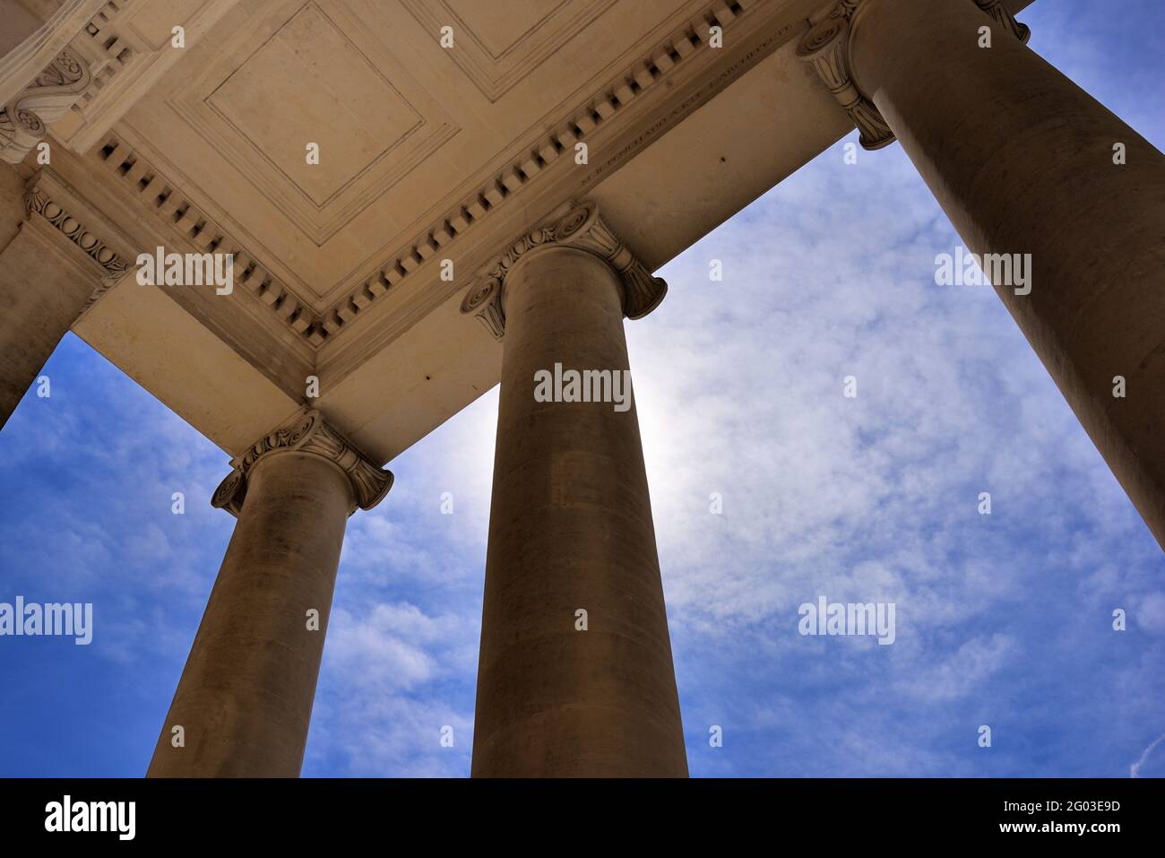 Neoclassical Columns & Interior of Monumental Portico or Porch of Saint ...