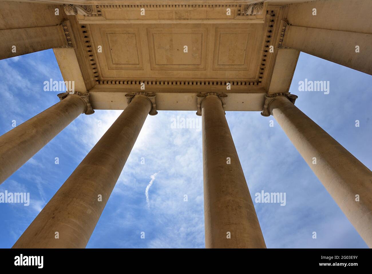 Neoclassical Columns & Interior of Monumental Portico or Porch of Saint ...
