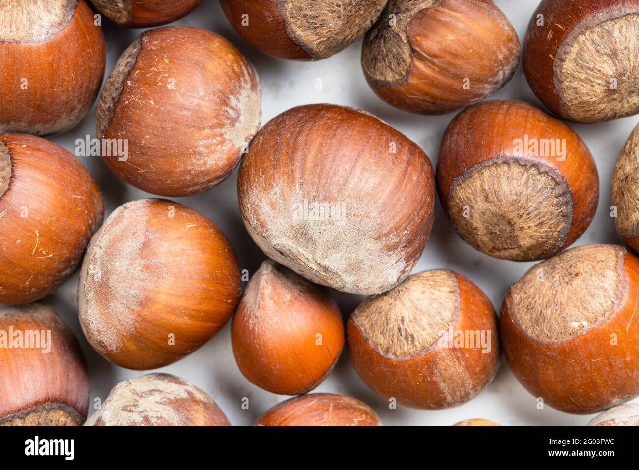 food background - many ripe whole hazelnuts Stock Photo - Alamy