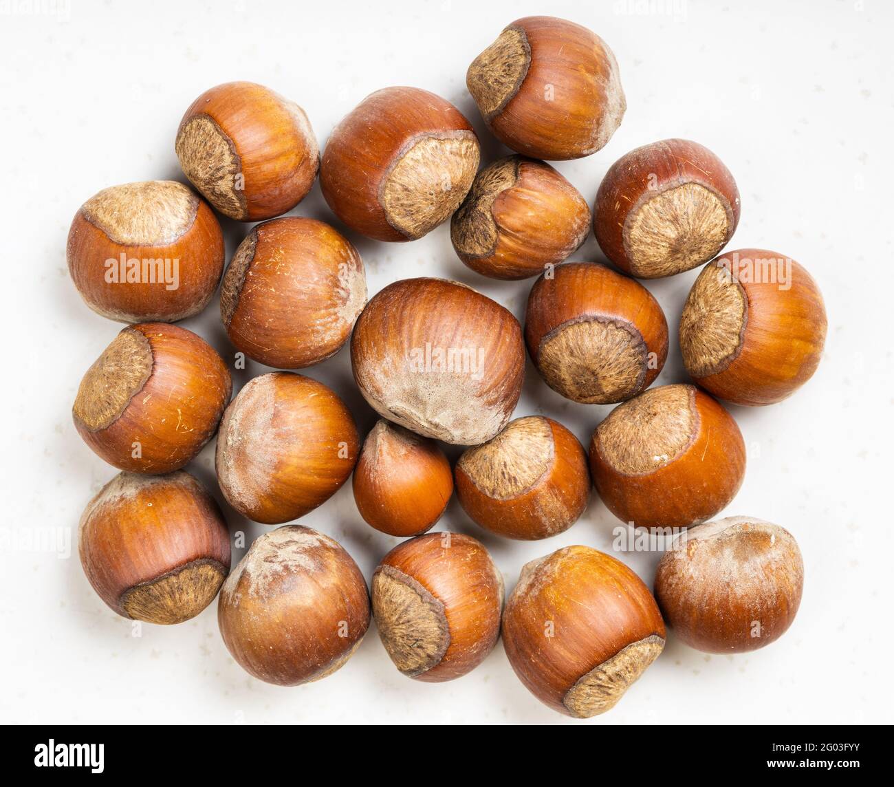 Pile unshelled hazelnuts isolated hi-res stock photography and images ...