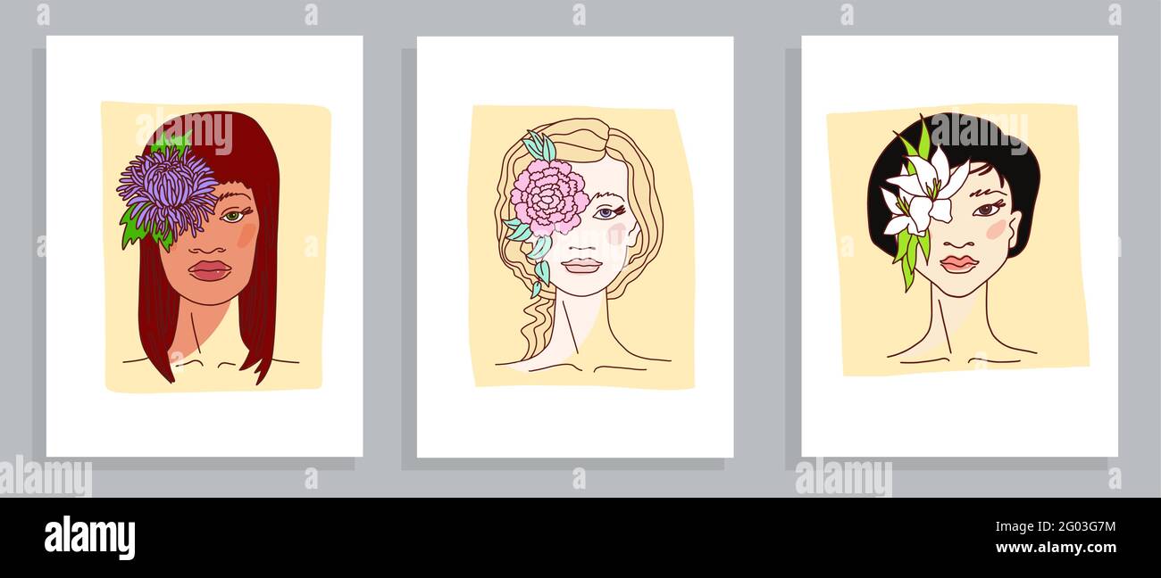 Flowers With Faces To Color