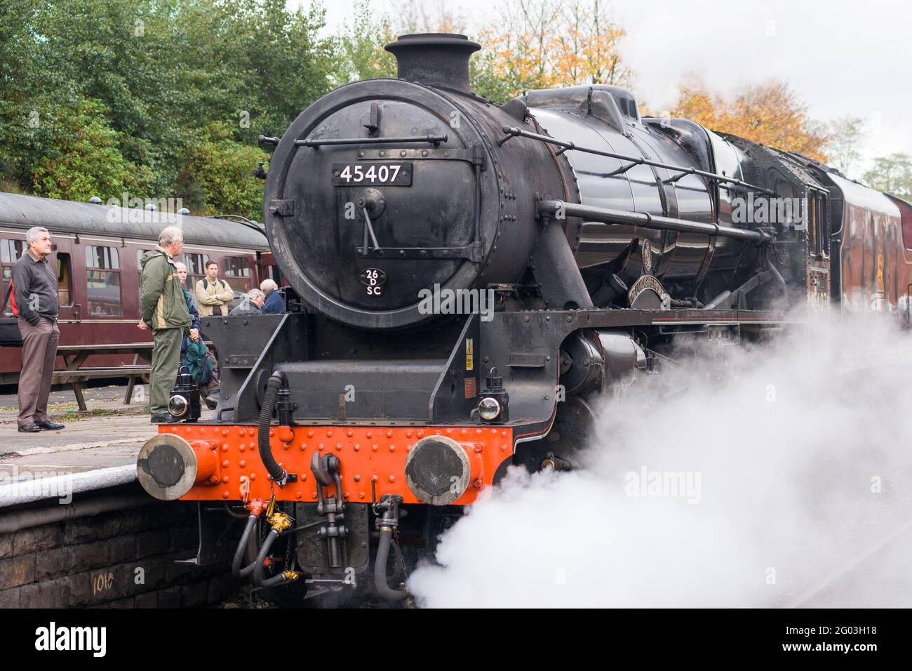 45407 steam train hi-res stock photography and images - Alamy