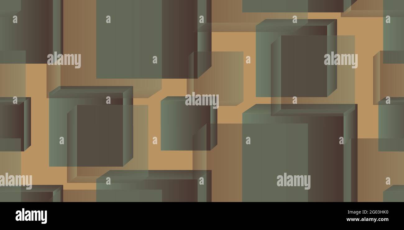Seamless background with cubes. Square gradient shapes. Vector ...