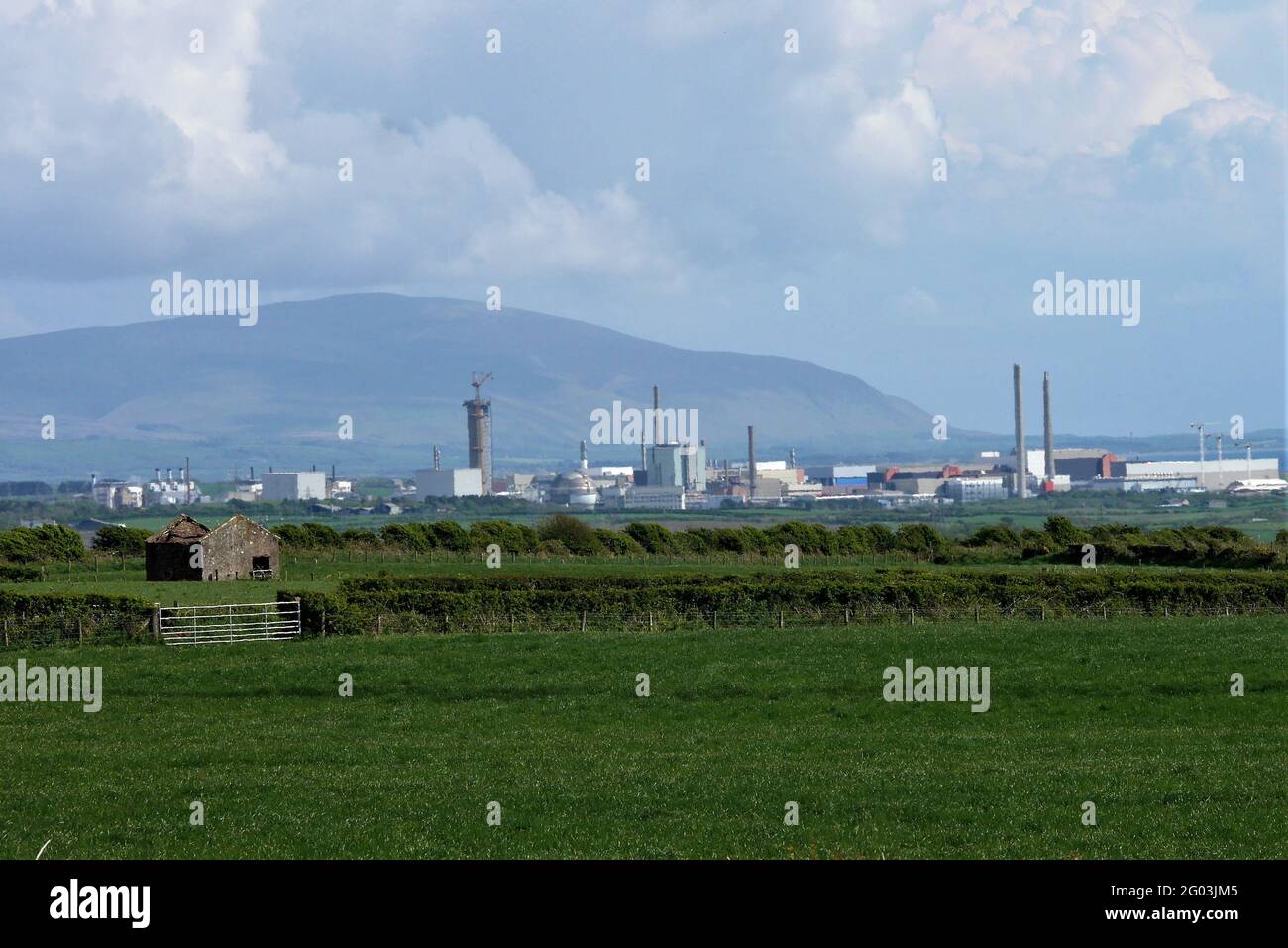 The Sellafield Reprocessing Site, with Black Combe behind, Cumbria ...