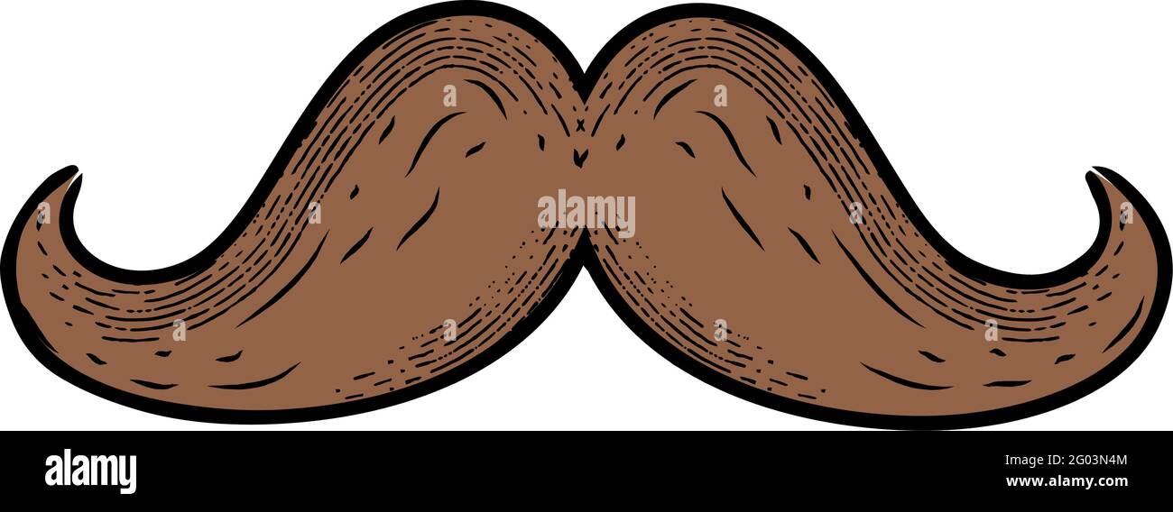 Isolated vintage sketch of a mustache Stock Vector Image & Art - Alamy