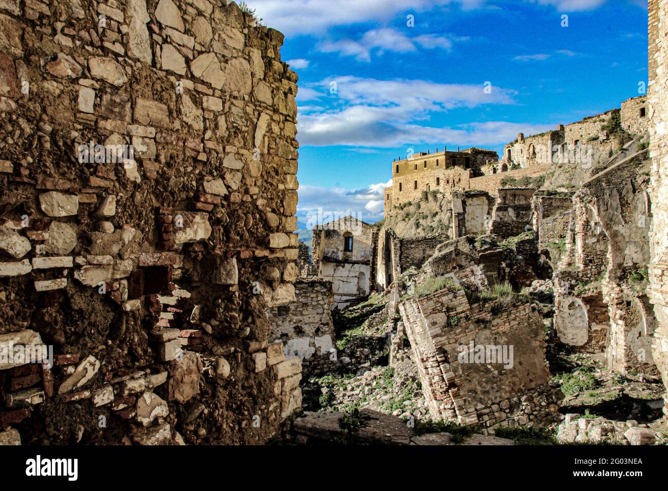Craco, abandoned village in Basilicata, Italy. ghost city Stock Photo ...