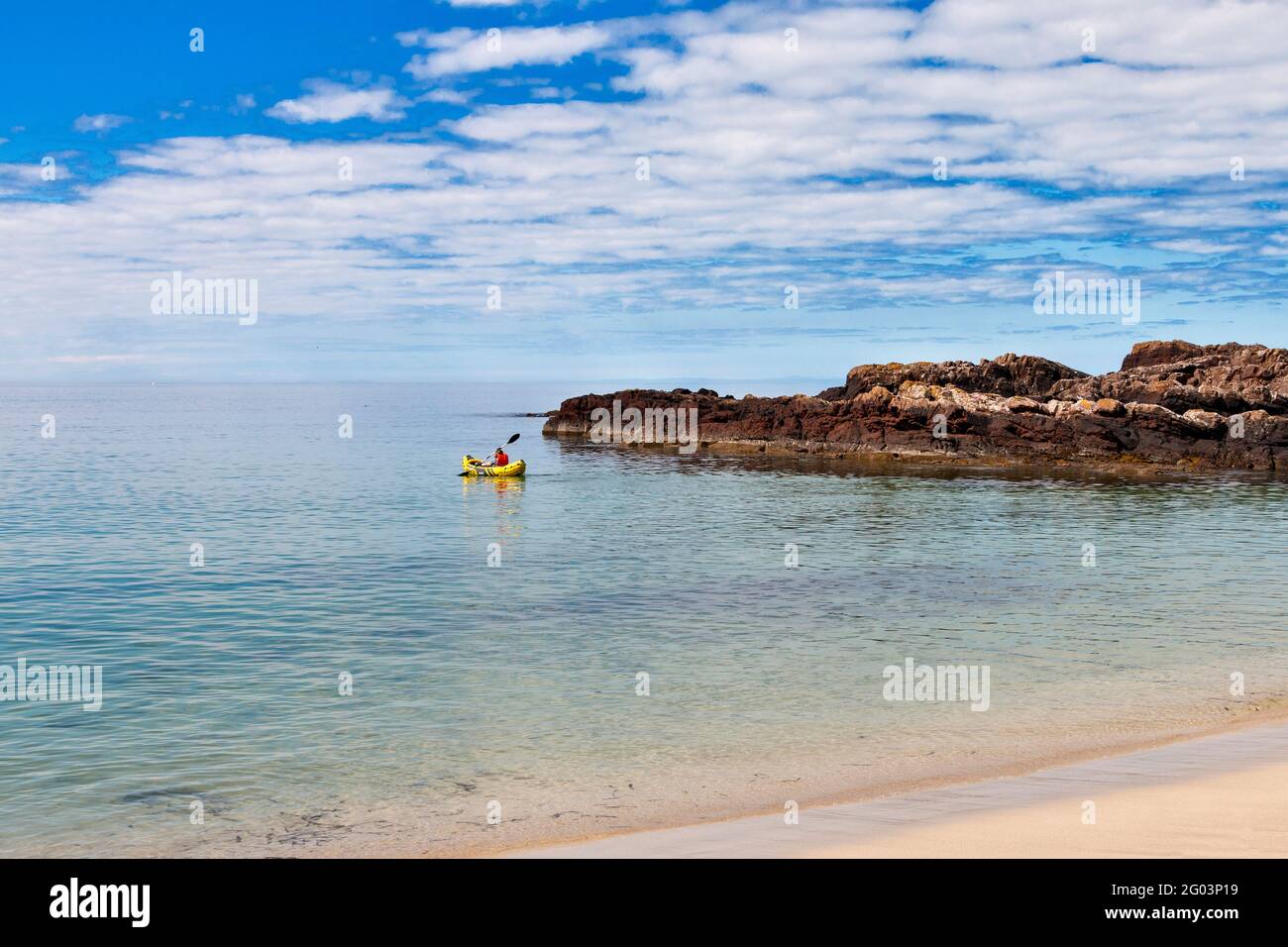 CLACHTOLL BEACH SUTHERLAND SCOTLAND SANDY BEACH LIMPID CLEAR WATER AND ...