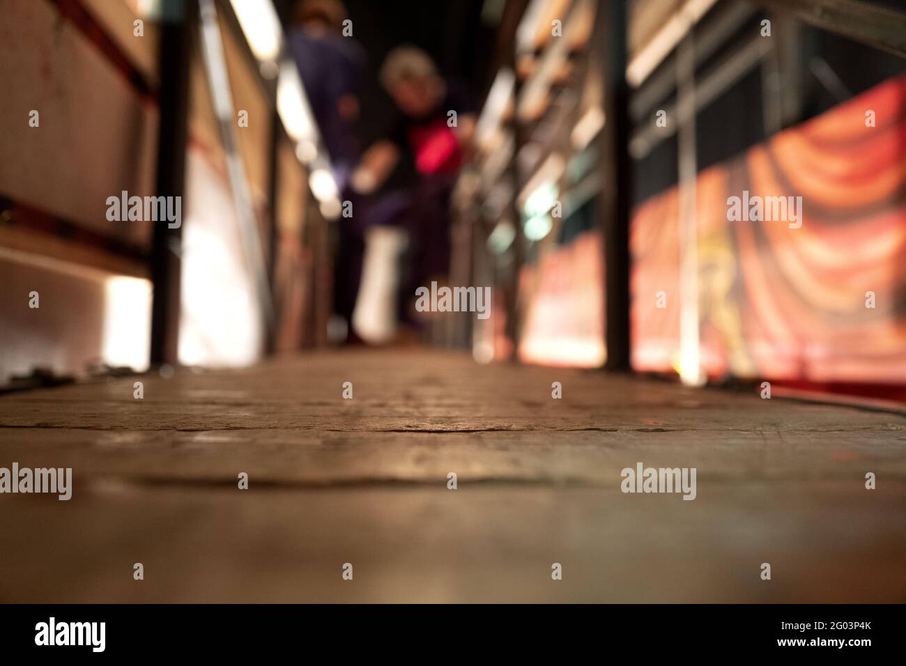 Wooden backstage for the Carlo Colla Company's puppeteers at the ...