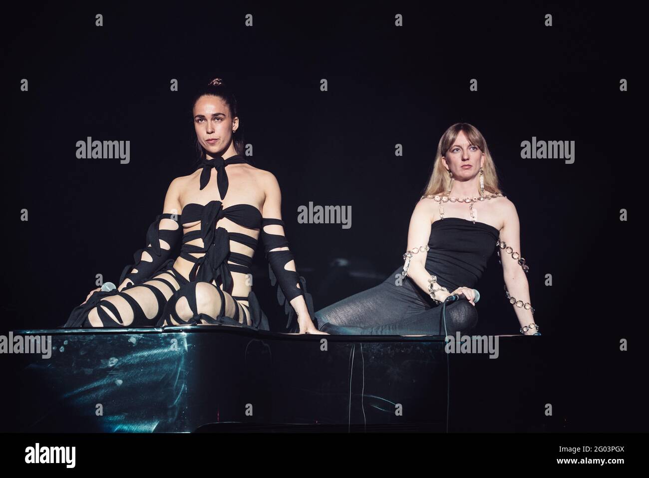 Copenhagen, Denmark. 30th, May 2021. The Norwegian producer duo Smerz ...