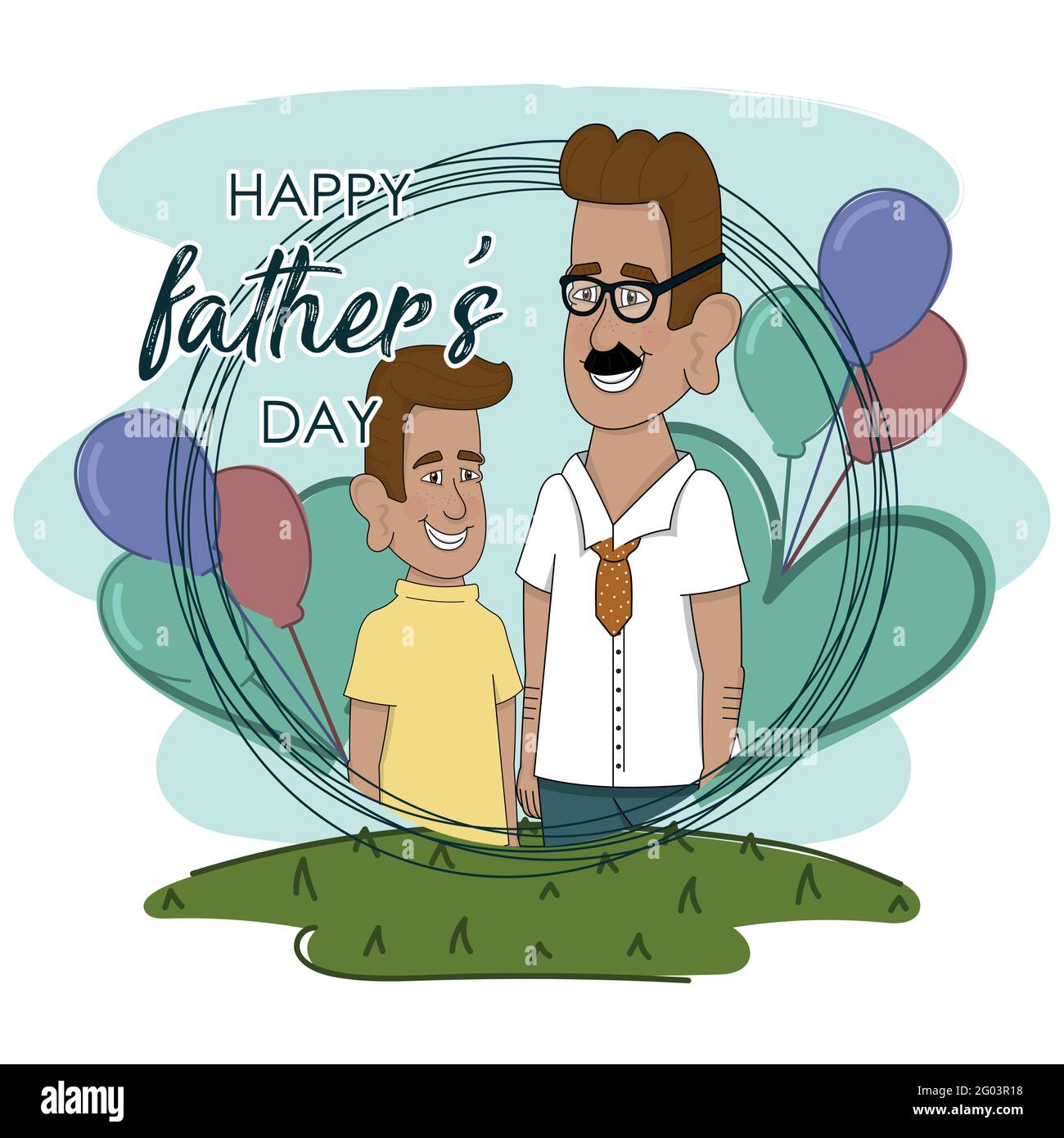 Happy man with his son Father day poster Stock Vector Image & Art - Alamy