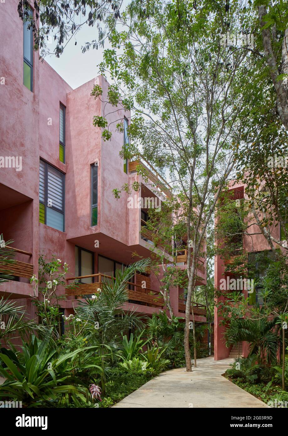 Apartment facades. Tulum Apartments, Tulum, Mexico. Architect: Reyes ...