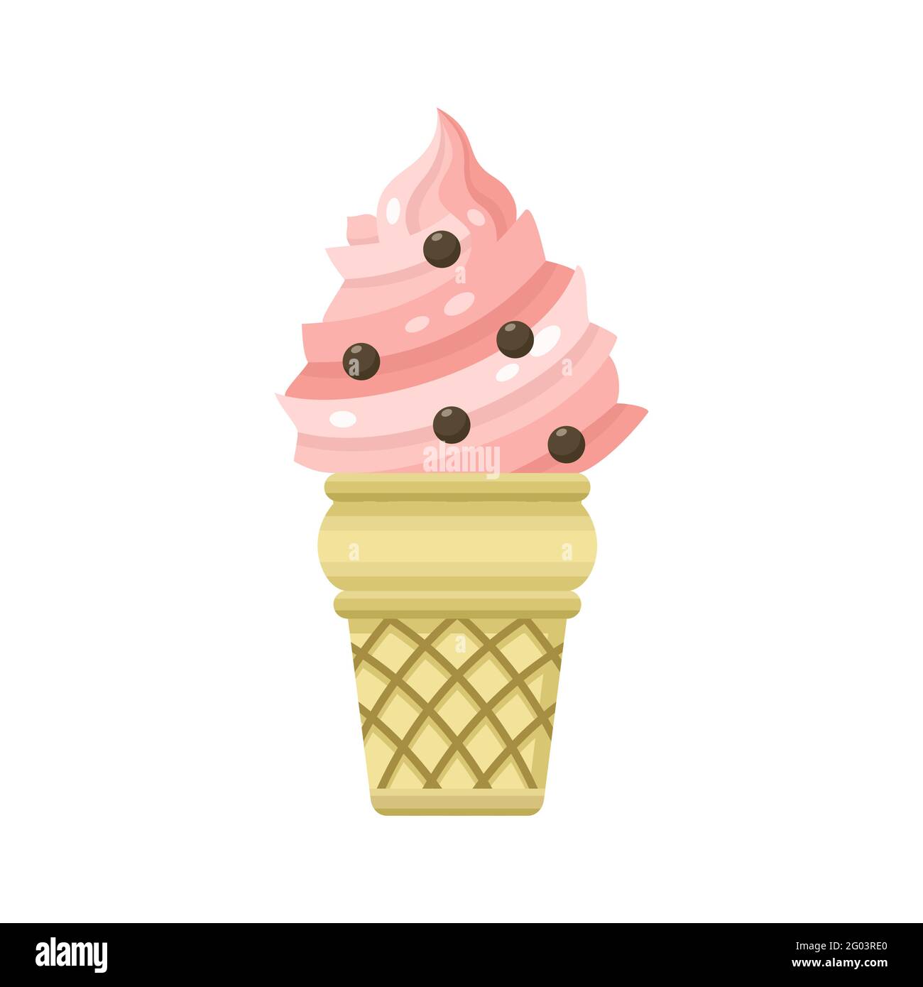 Yummy cold sweet ice cream, color vector illustration Stock Vector ...