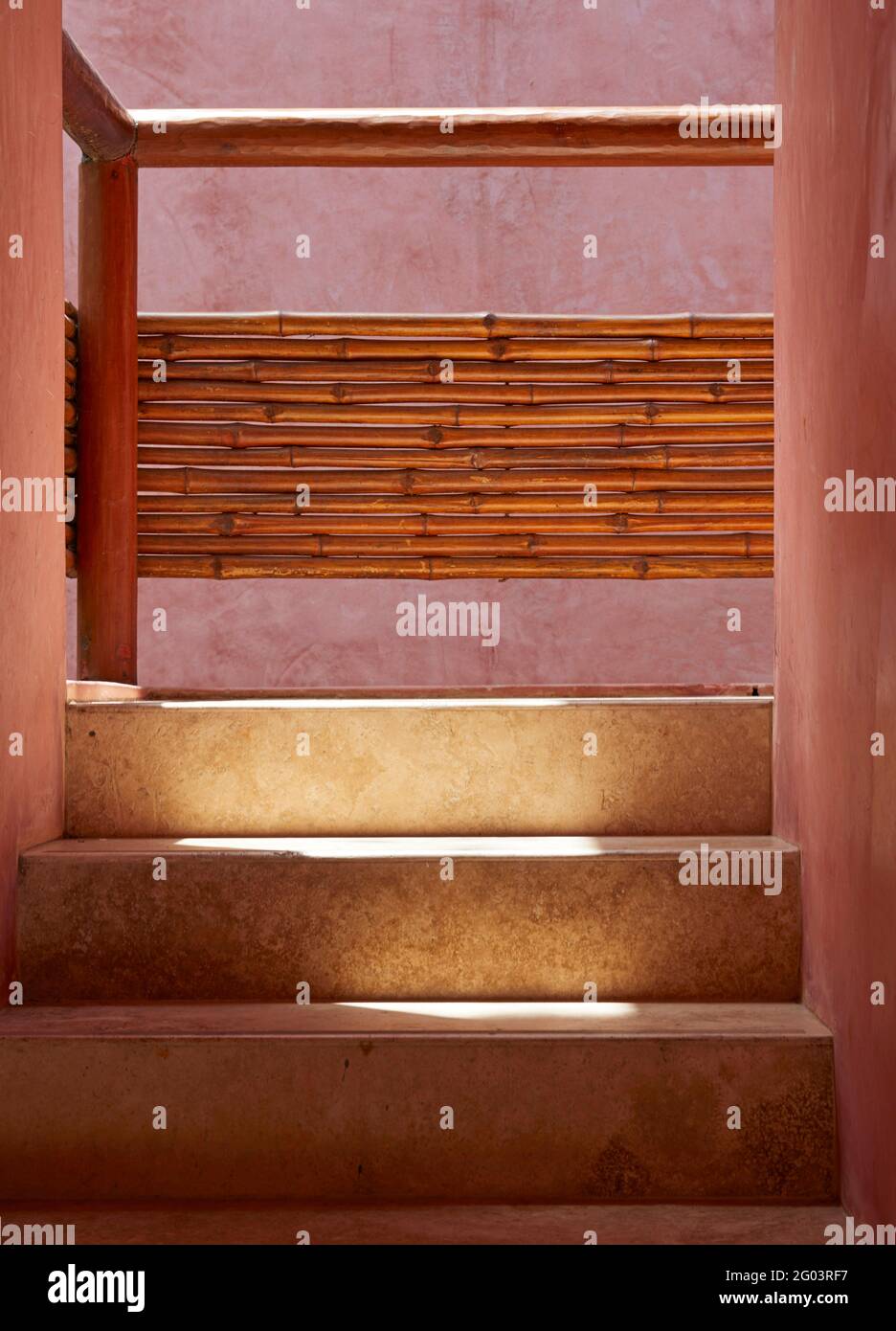 Interior of public corridor and stairs. Tulum Apartments, Tulum, Mexico ...