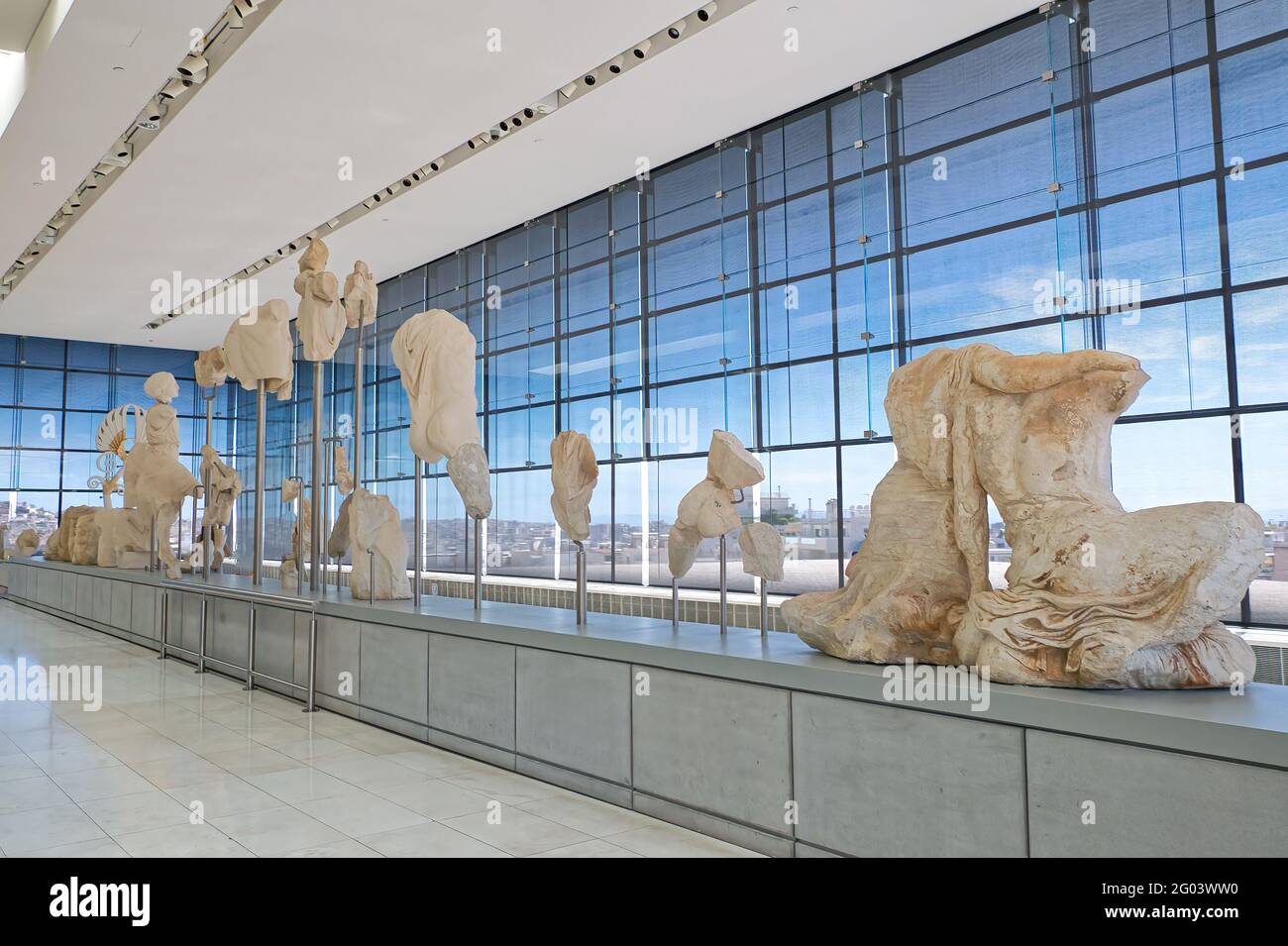 The Acropolis Museum in Athens, Statues and sculptures of the Parthenon ...