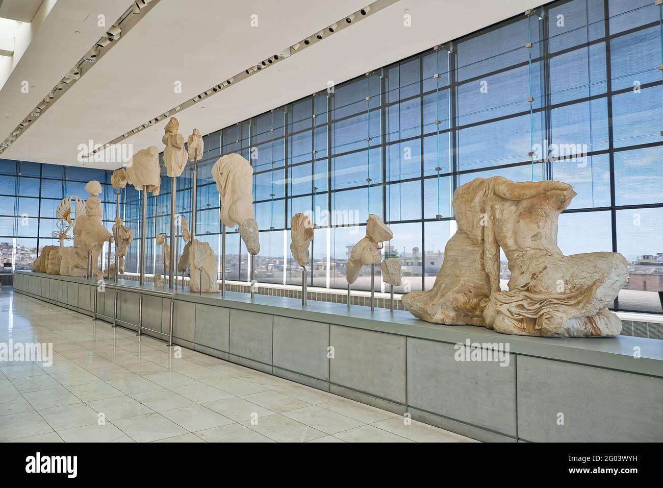 The Acropolis Museum in Athens, Statues and sculptures of the Parthenon ...