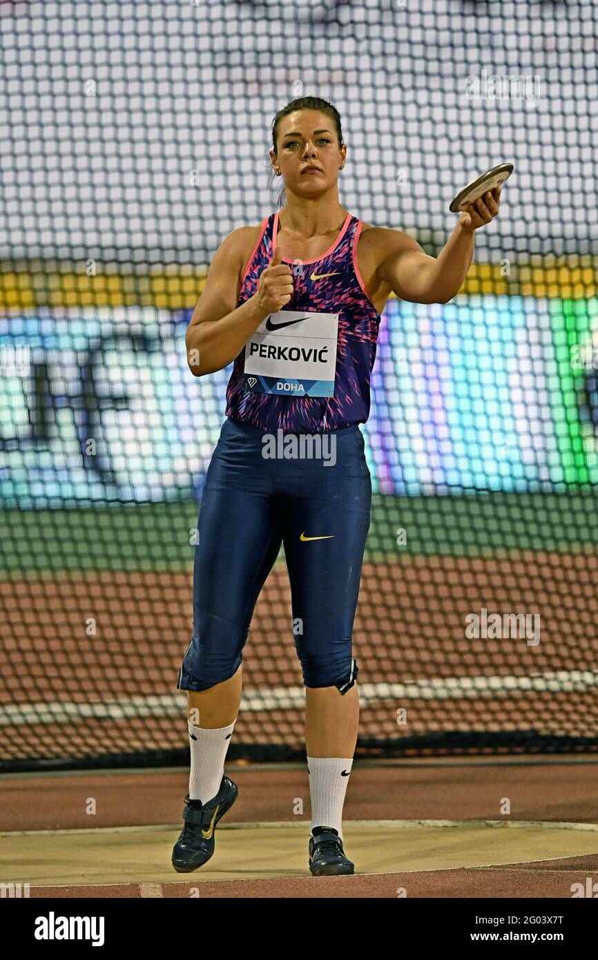 Sandra Perkovic (CRO) places third in the women's discus at 208-8 (63 ...