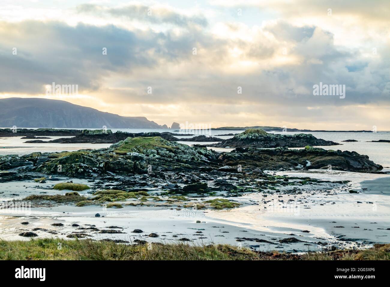 The coastline at Rossbeg in County Donegal during winter - Ireland ...