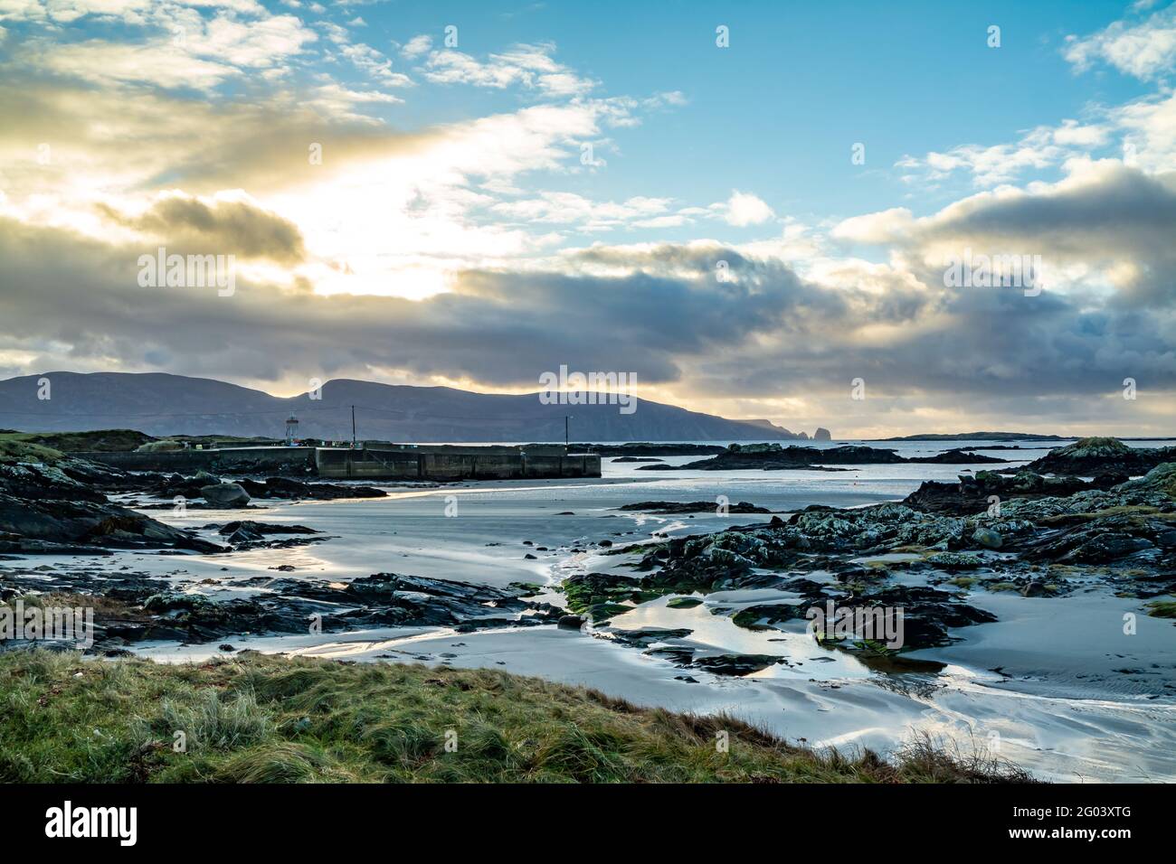 The coastline at Rossbeg in County Donegal during winter - Ireland ...