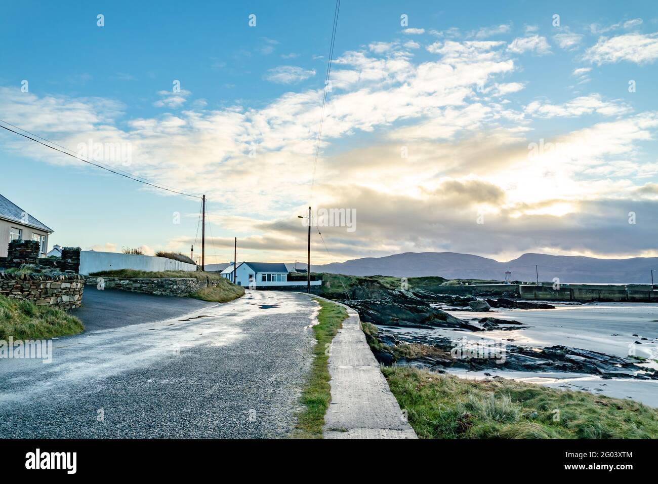 The coastline at Rossbeg in County Donegal during winter - Ireland ...