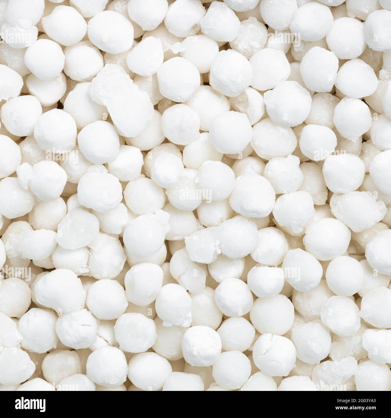 square food background - dry sabudana (tapioca sago) close up Stock ...