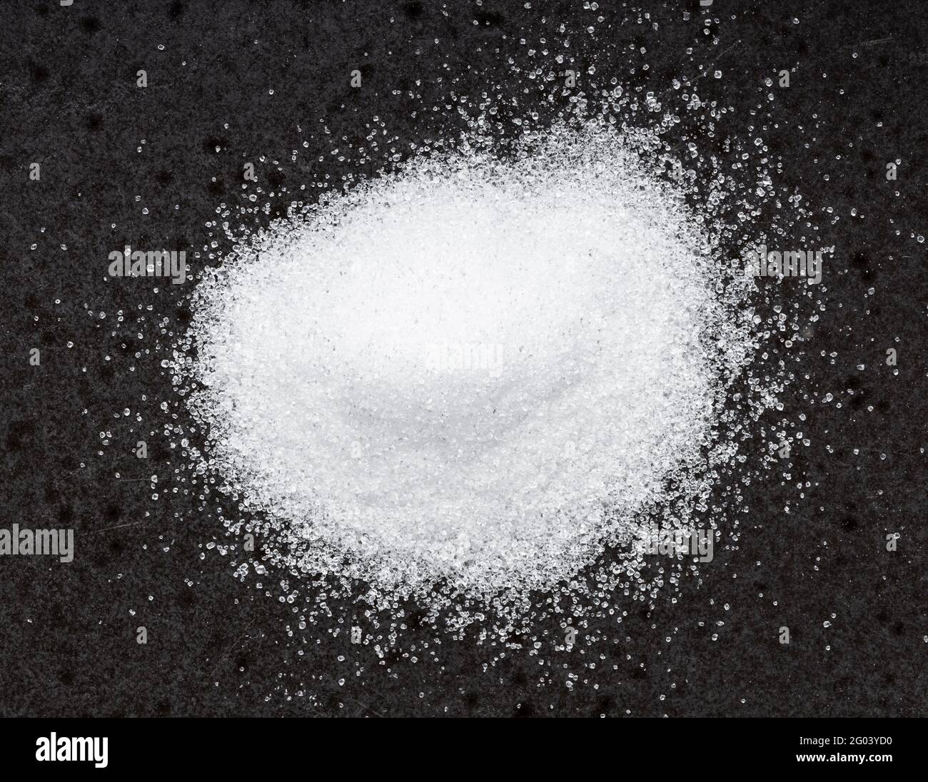 top view of pile of crystalline erythritol sugar substitute close up on ...