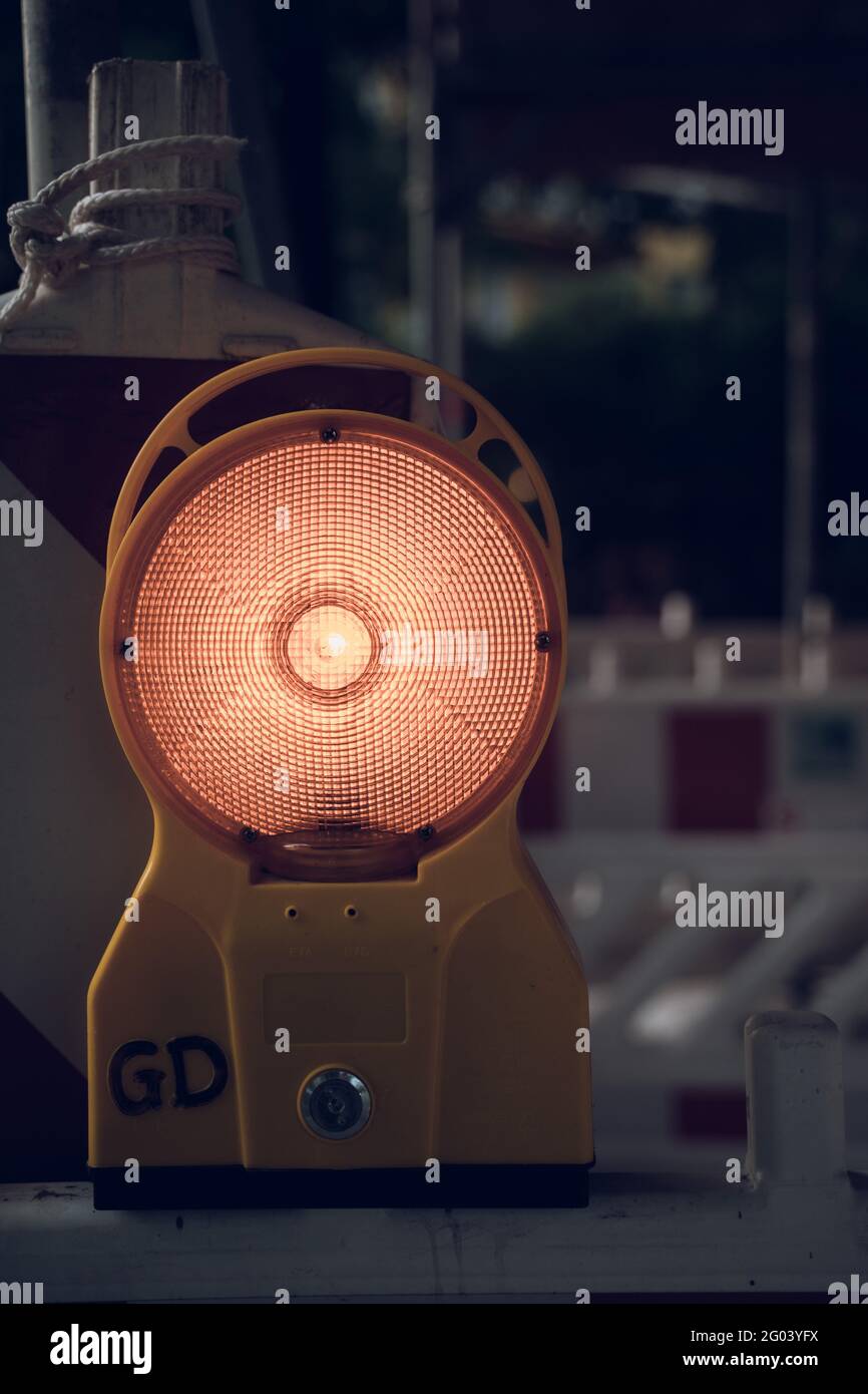 A red light in a construction site in Berlin Stock Photo - Alamy