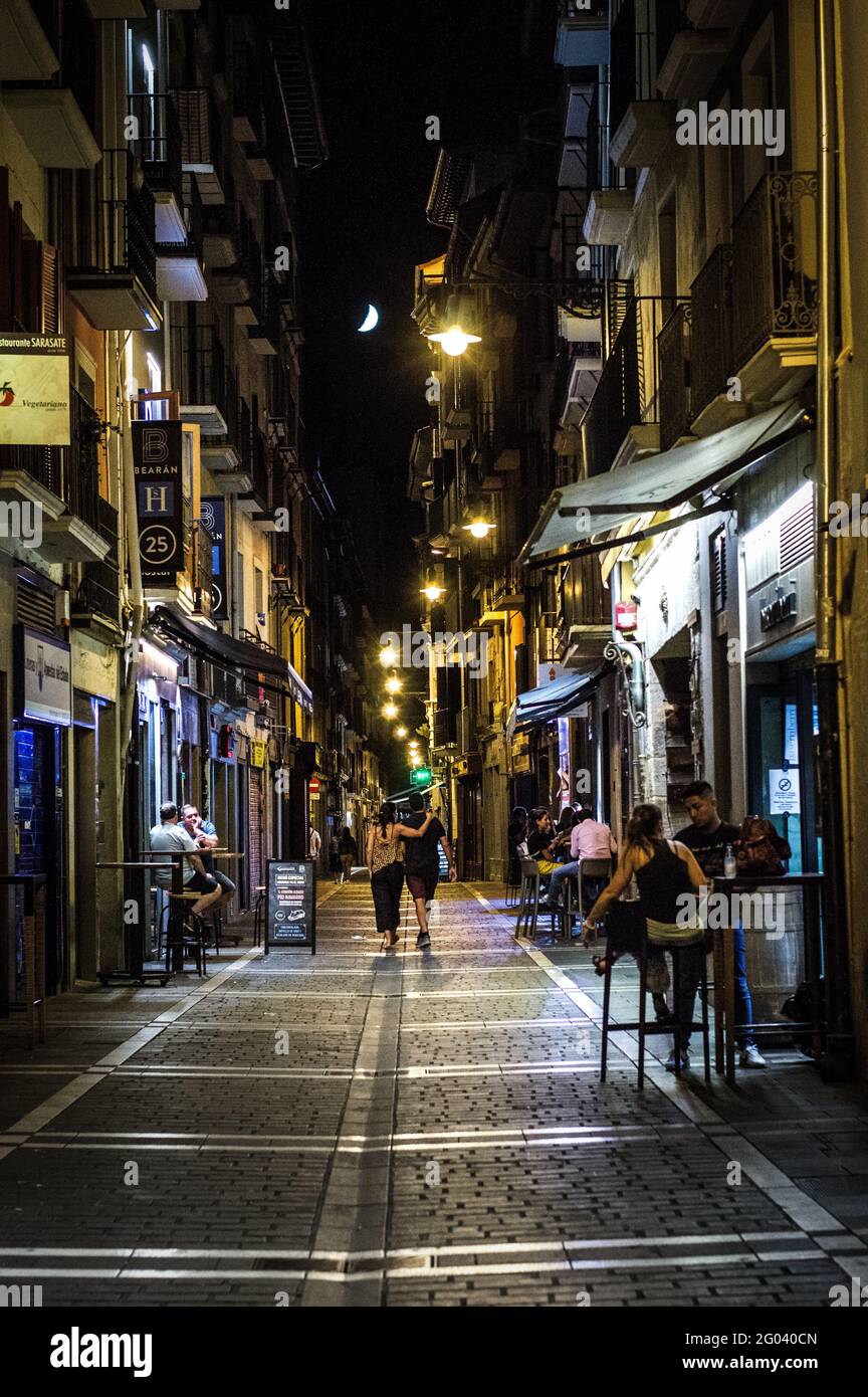 colorful street in a European old city on summer Stock Photo - Alamy