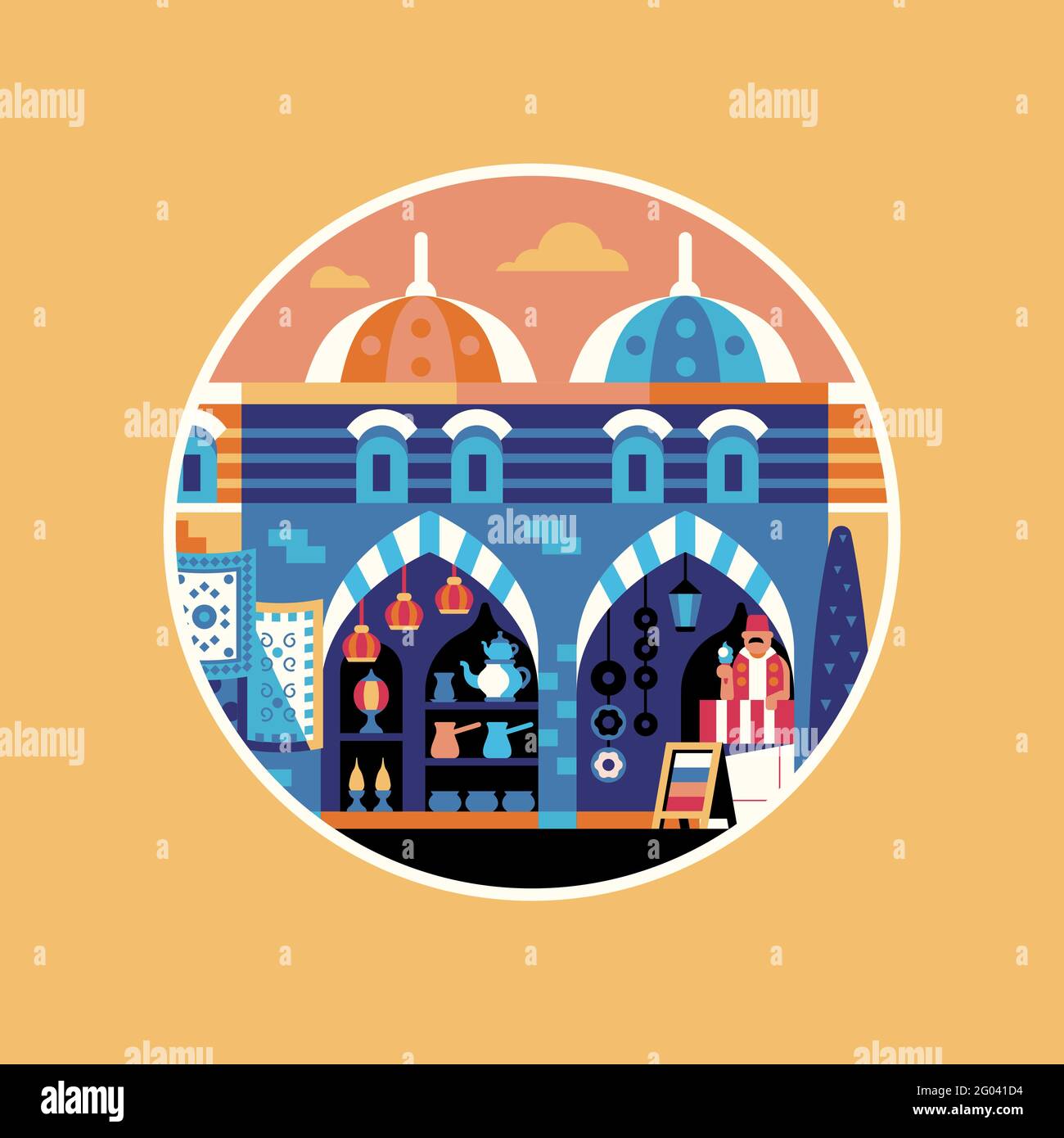 Egypt bazaar Stock Vector Images - Alamy
