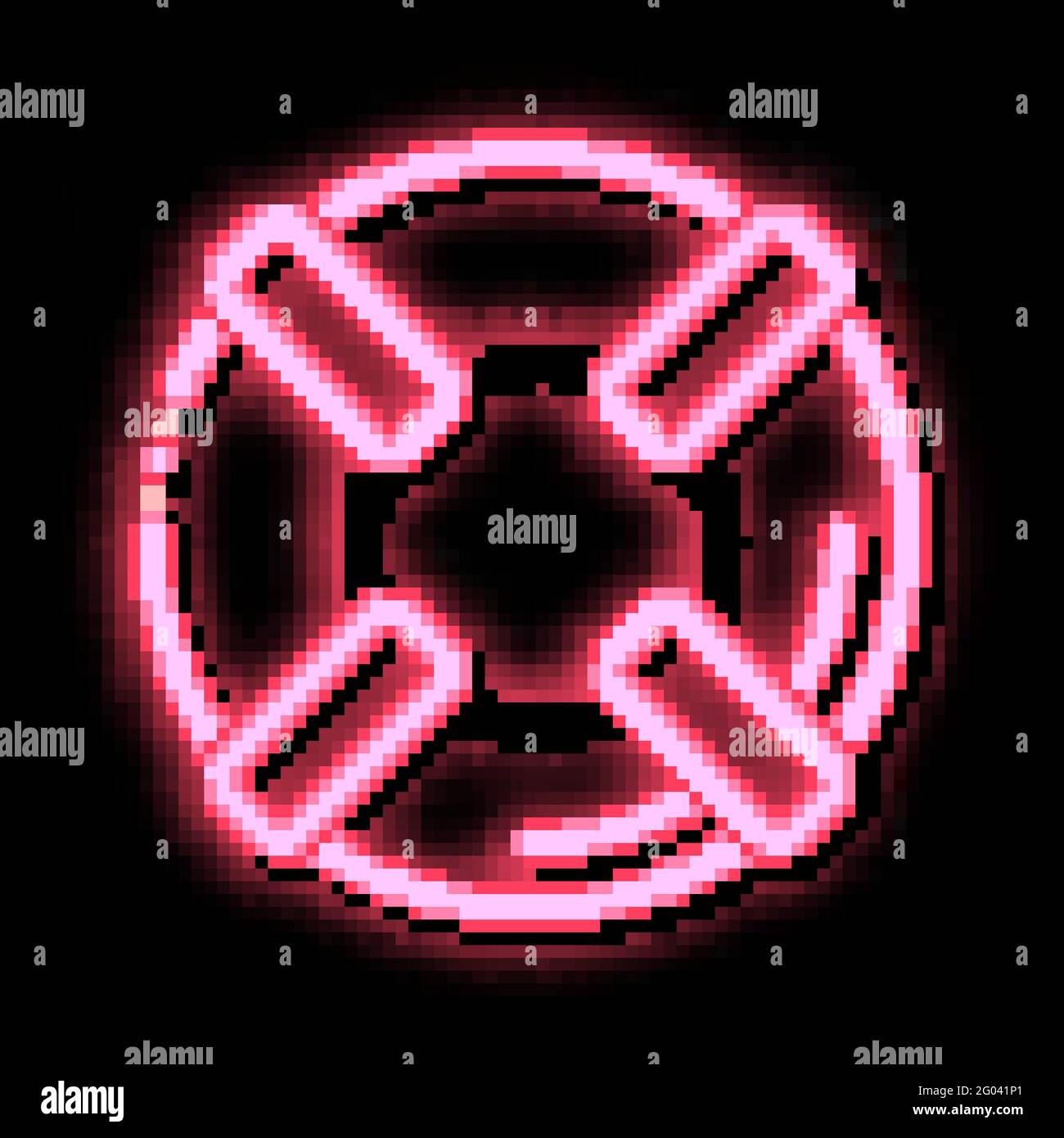 Lifebuoy Canoeing Neon Glow Icon Illustration Stock Vector Image And Art