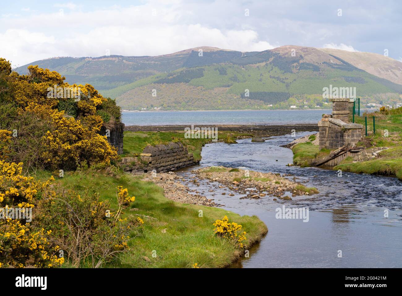 OMEATH, IRELAND - May 08, 2021: Omeath, Ireland: May 8 2021: View of ...