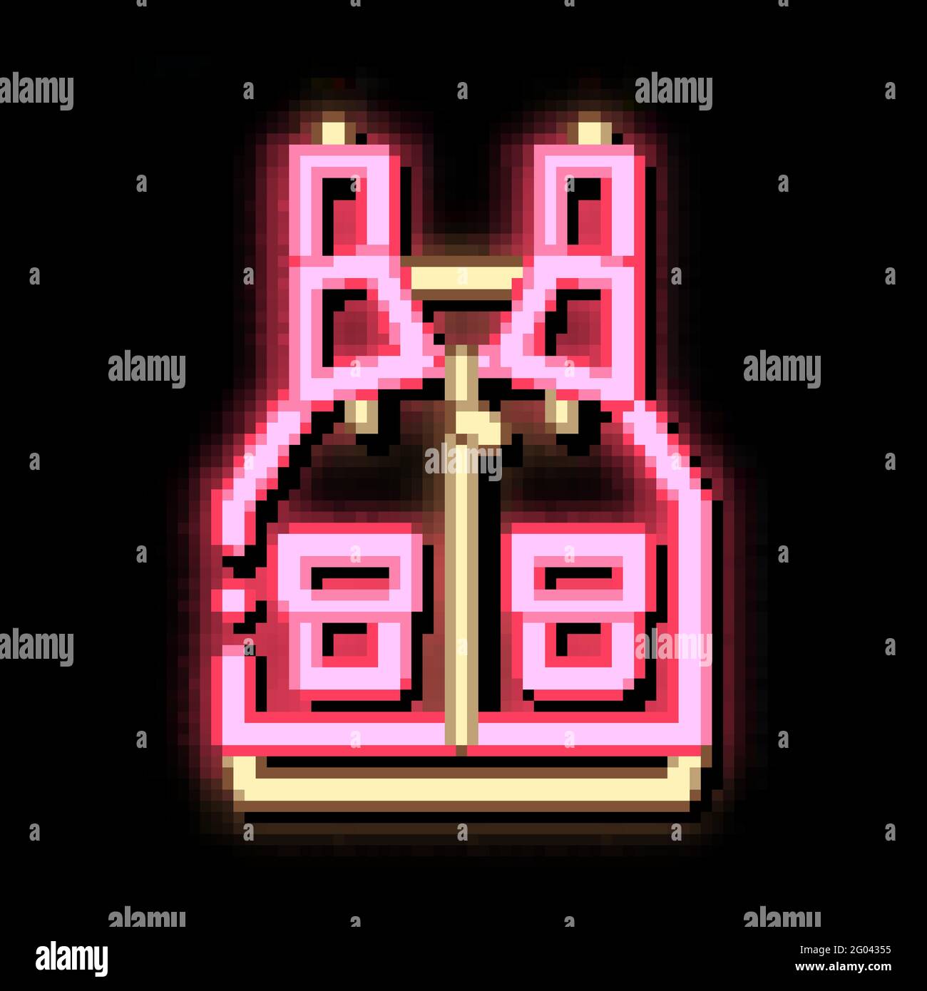 Life Jacket Canoeing neon glow icon illustration Stock Vector Image ...