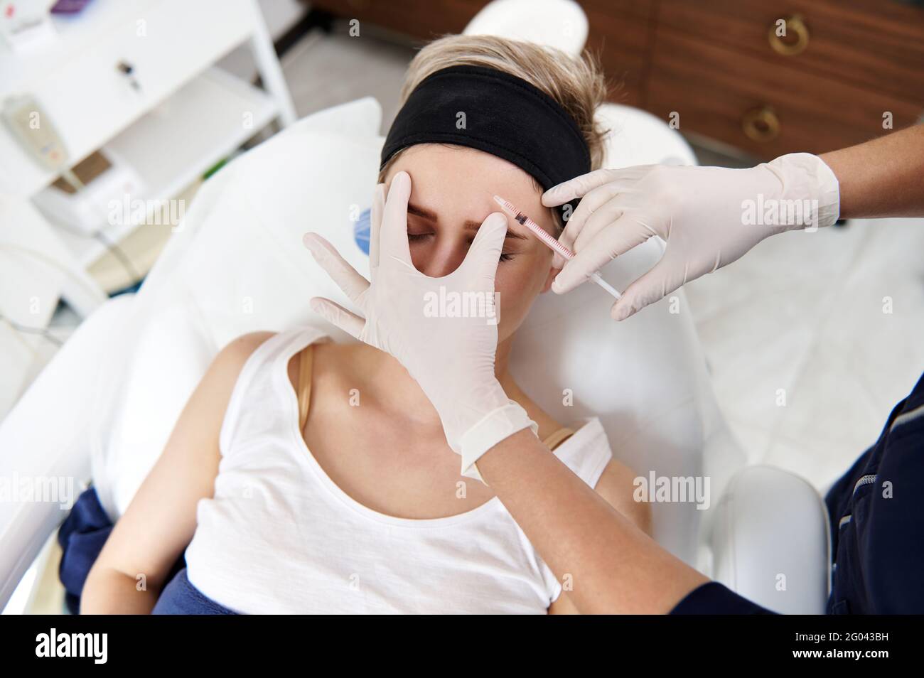 Botulinum toxin injection hi-res stock photography and images - Alamy