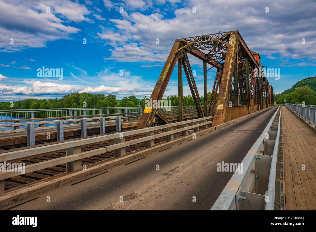 Blue bridge on beautiful hi-res stock photography and images - Alamy