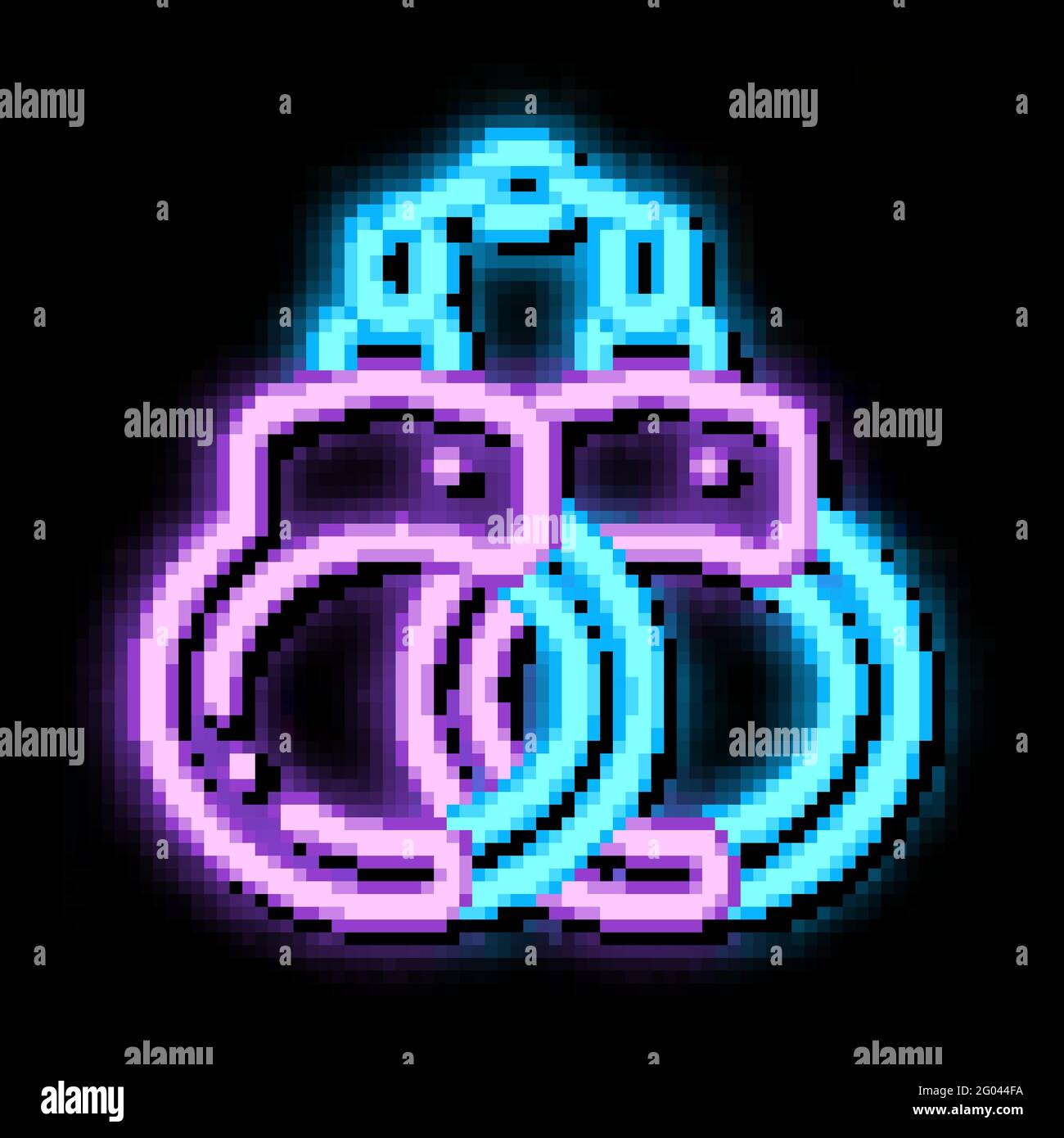 Handcuffs Law And Judgement neon glow icon illustration Stock Vector ...