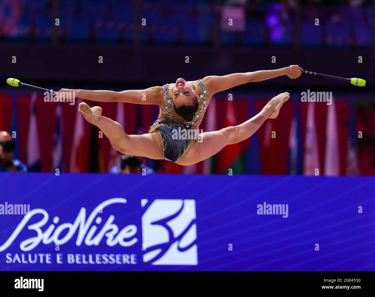 Ashram Linoy (ISR) during the Rhythmic Gymnastics FIG World Cup 2021 ...