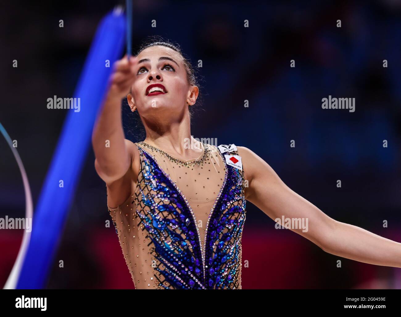 Ashram Linoy (ISR) during the Rhythmic Gymnastics FIG World Cup 2021 ...
