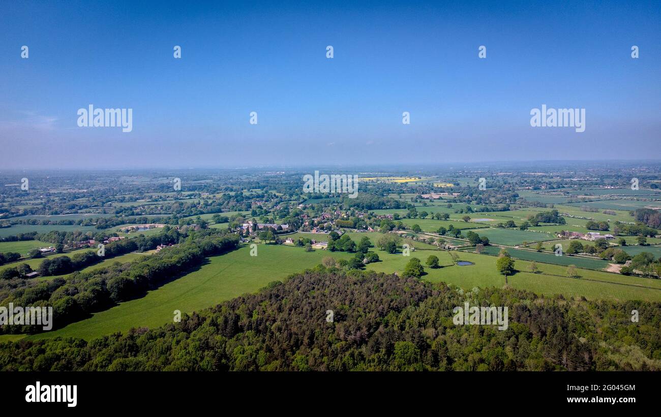 Aerial view of the English Countryside Stock Photo - Alamy