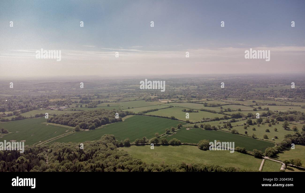 Green fields from above Stock Photo - Alamy