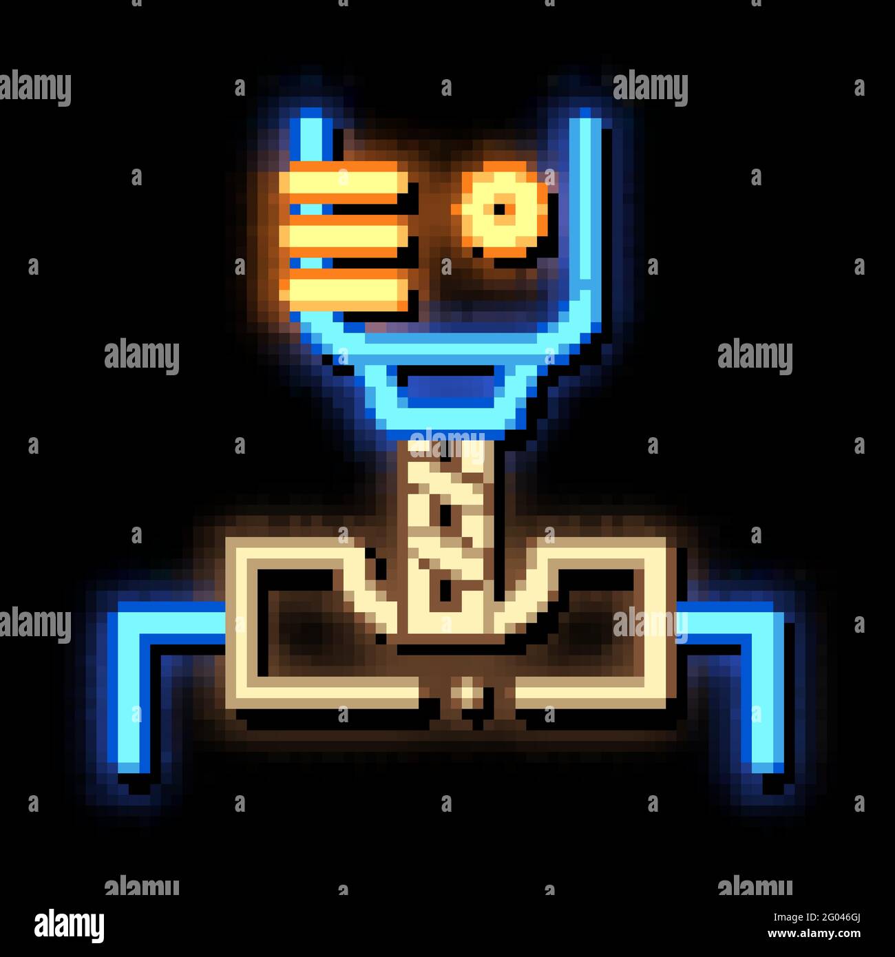 Manufacturing Process Metallurgical neon glow icon illustration Stock ...