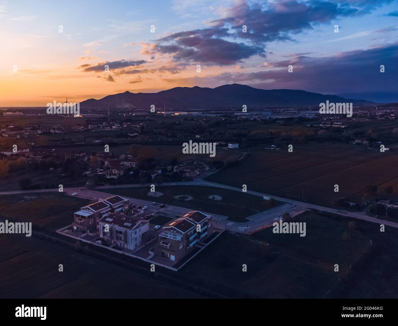 Sunset in Tuscany Stock Photo - Alamy