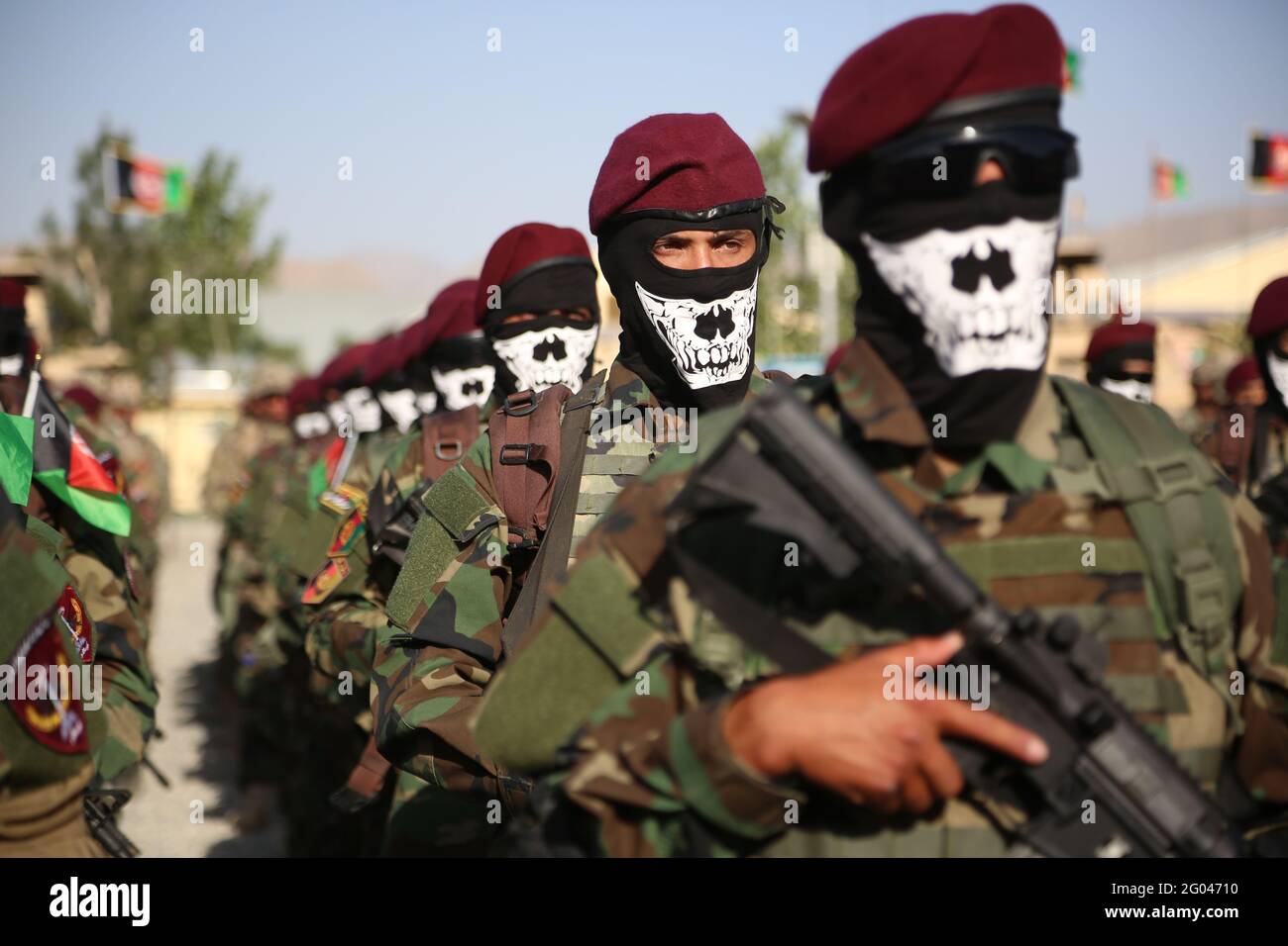 Kabul, Afghanistan. 31st May, 2021. Members of Afghan special forces ...