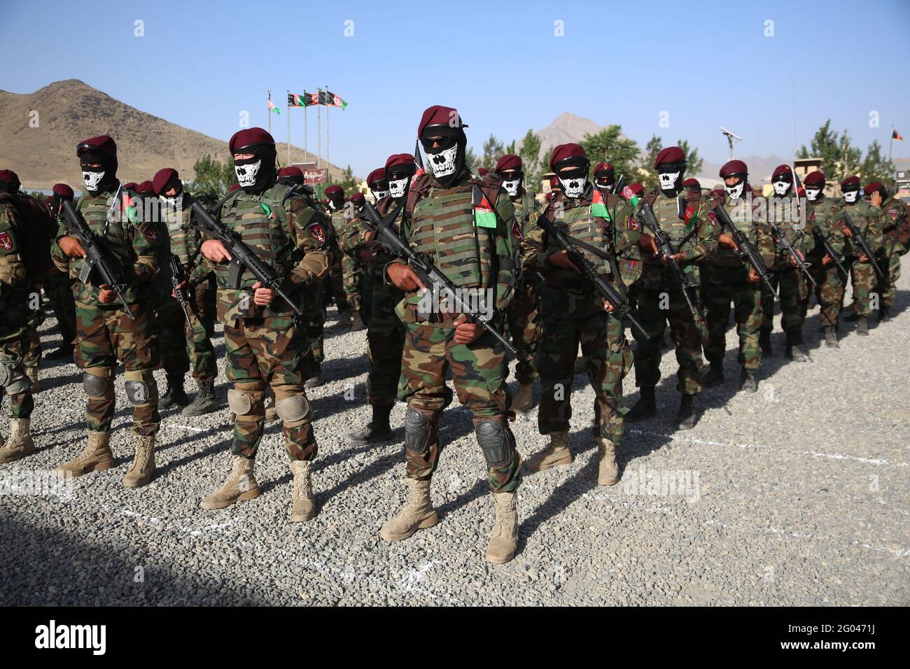 Kabul, Afghanistan. 31st May, 2021. Members of Afghan special forces ...