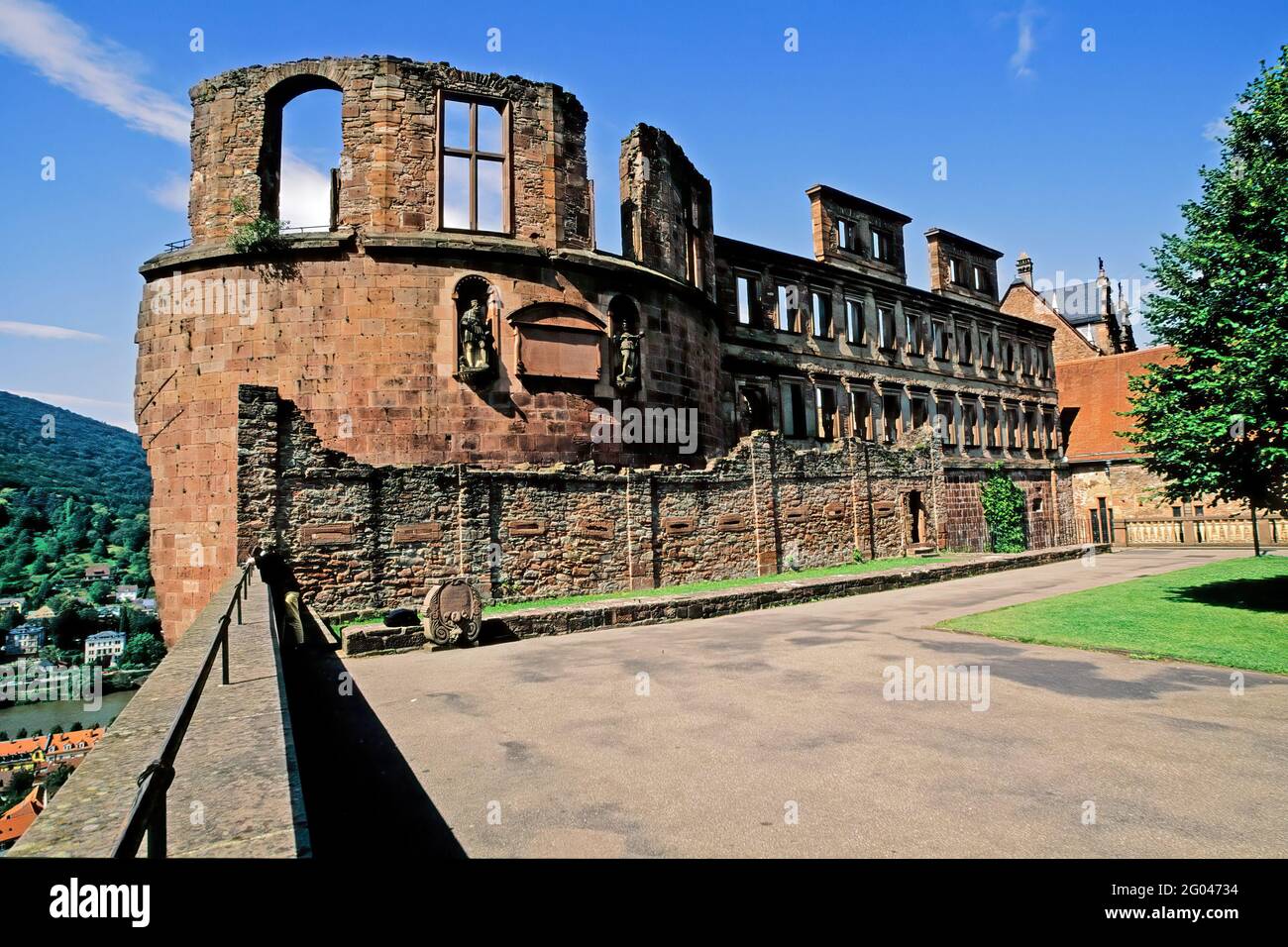 Architectural detail of the Heidelberg castle - Germany Stock Photo - Alamy