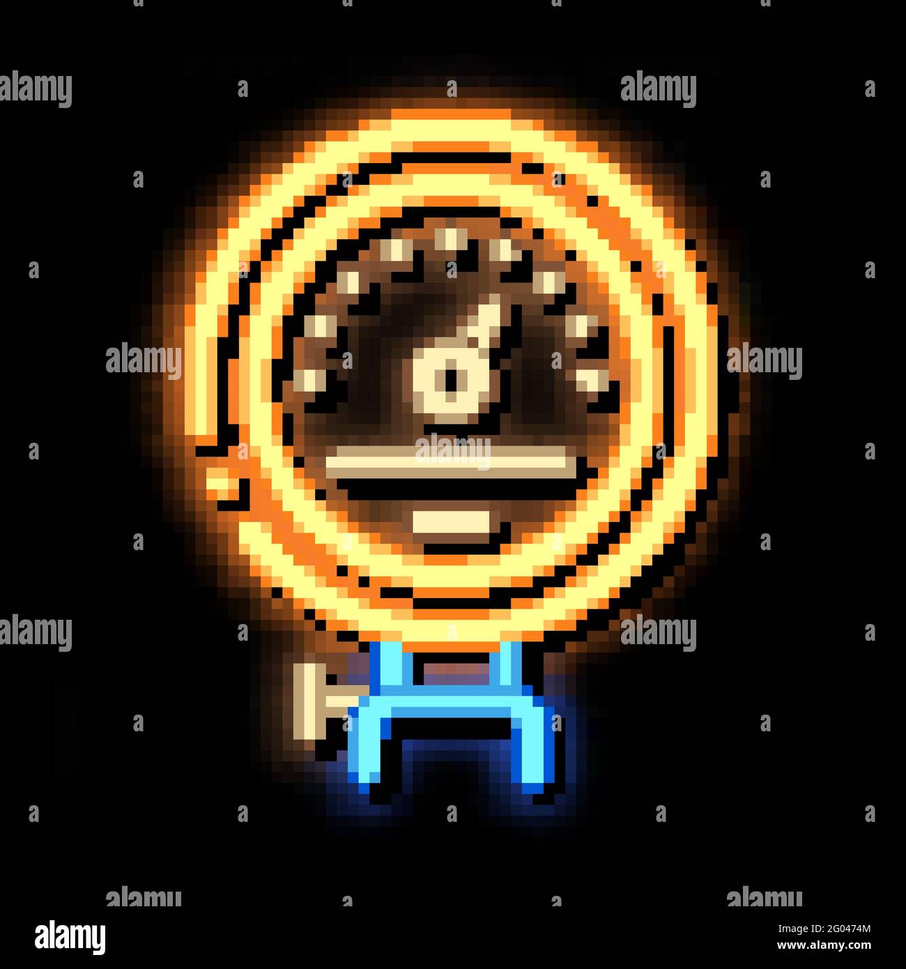 Power Counter Metallurgical neon glow icon illustration Stock Vector ...