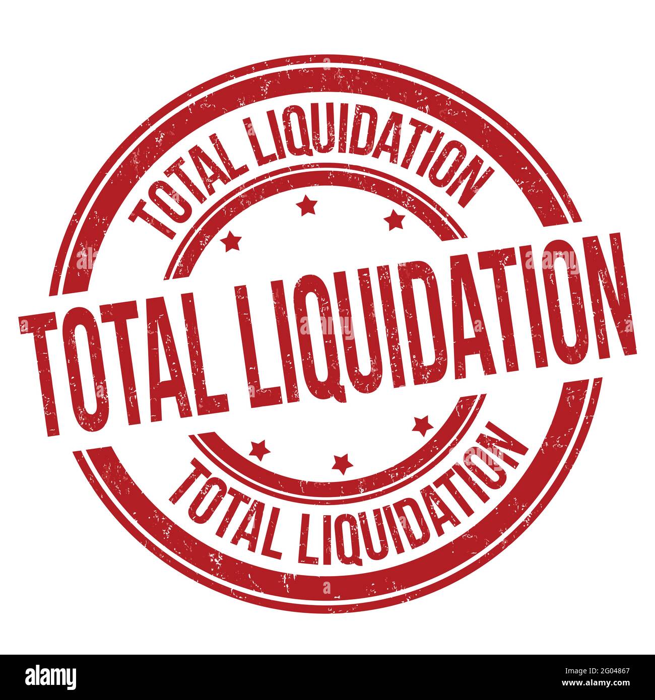 Total liquidation grunge rubber stamp on white background, vector ...