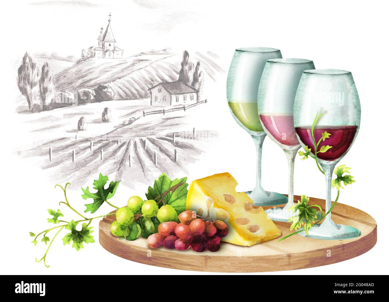 Colors of farm landscape Cut Out Stock Images & Pictures - Alamy