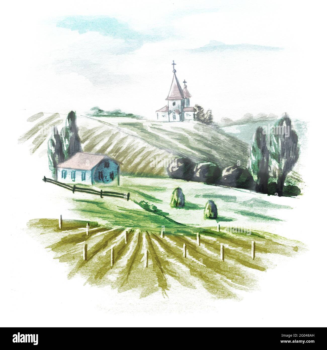 Vineyards and agriculture Cut Out Stock Images & Pictures - Alamy