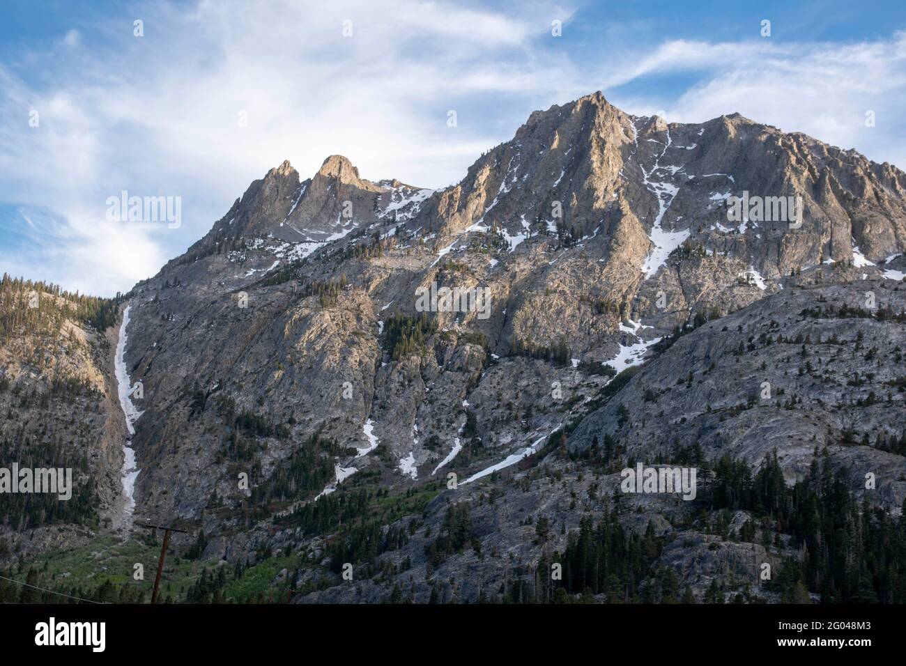 Carson Peak towers over the June Lake Loop in Mono County, CA, USA ...
