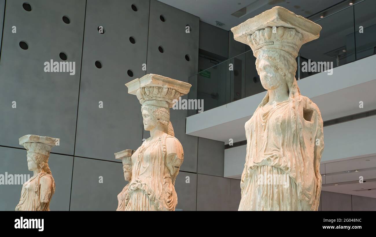 The Caryatids, statues of beautiful girls of the 5th cent. BC ...