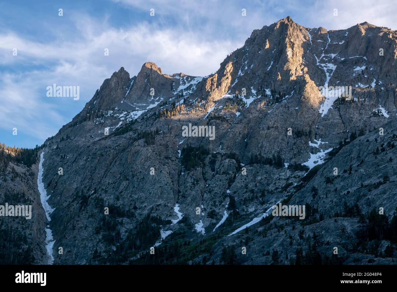 Carson Peak towers over the June Lake Loop in Mono County, CA, USA ...